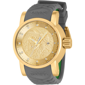 Invicta S1 Rally Automatic Dragon Gold Dial Blue Polyurethane Men's ...