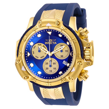 Invicta S1 Rally Automatic Dragon Gold Dial Blue Polyurethane Men's ...