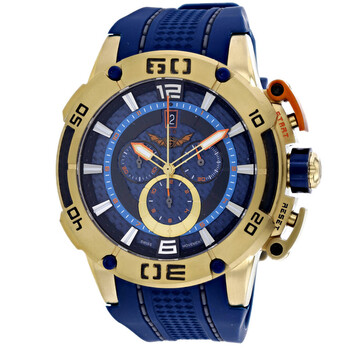 Invicta S1 Rally Automatic Dragon Gold Dial Blue Polyurethane Men's ...