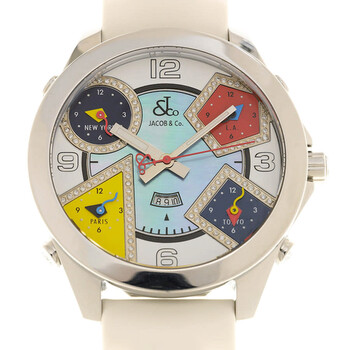 Jacob & Co. Five Time Zone Quartz Blue Dial Men's Watch JC7DA - Watches ...