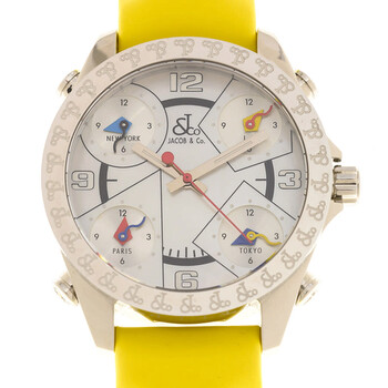 Jacob & Co. Five Time Zone Quartz White Dial Men's Watch JCFTZ13000 ...