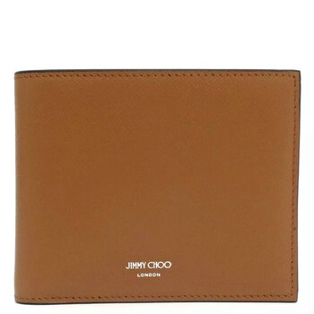 Jimmy Choo Luka Billfold Wallet J000164398-DARK TAN/GUNMETAL ...