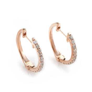 Swarovski Ladies Constella Hoop Earrings White Rose-Gold Tone Plated ...