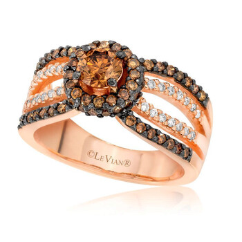 Le Vian Ladies Chocolate Diamonds Rings set in 14K Strawberry Gold ...