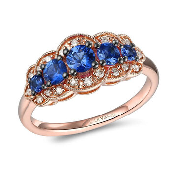 Le Vian Ladies Blueberry Sapphire Rings set in 14K Strawberry Gold ...