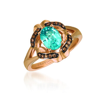Le Vian Ladies Peacock Aquaprase Rings set in 14K Strawberry Gold ...