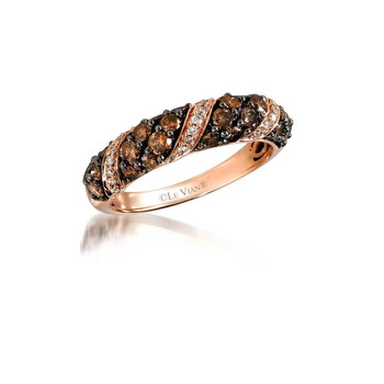 Le Vian Ladies Chocolate Layer Cake Rings set in 14K Strawberry Gold ...