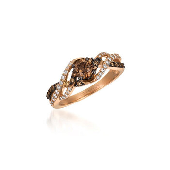 Le Vian Ladies Chocolate Quartz Rings set in 14K Strawberry Gold ...