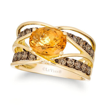 Le Vian Ladies Cinnamon Citrine Rings set in 14K Honey Gold 869606 ...