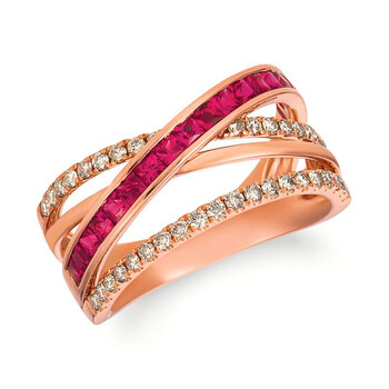 Le Vian Ladies Passion Ruby Rings set in 14K Strawberry Gold TSRU 9 ...