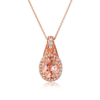Le Vian Ladies Peach Morganite Necklaces set in 14K Strawberry Gold ...