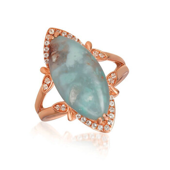 Le Vian Ladies Aquaprase Turquoise Ring set in 14K Strawberry Gold ...