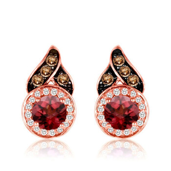 Le Vian Ladies Raspberry Rhodolite Earrings set in 14K Strawberry Gold ...