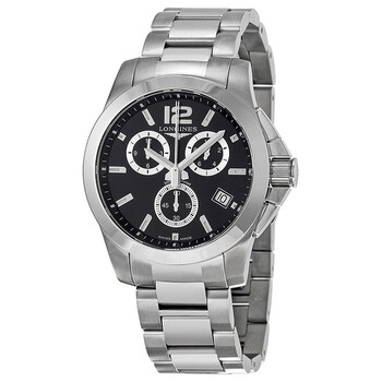 Longines Conquest Chronograph Black Dial Unisex Watch L33794566 ...