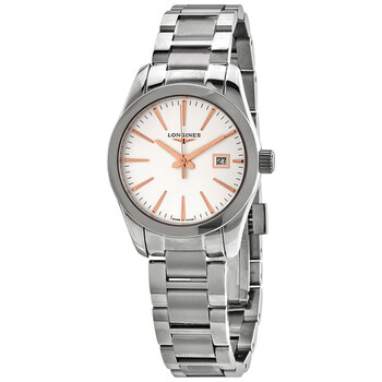 Longines Conquest Classic Quartz Silver Dial Ladies Watch L22860726 L2 ...