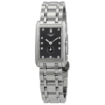 Longines Open Box - Longines Dolcevita Quartz Diamond Black Dial Ladies ...