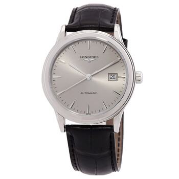 Longines Heritage Flagship Automatic Silver Dial Brown Leather Men's ...