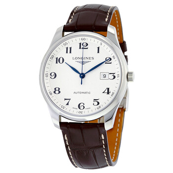 Longines Master Silver Dial Brown Leather Men's Watch L29194783 ...