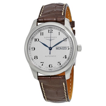 Longines Master Silver Dial Brown Leather Men's Watch L29194783 ...