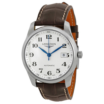 Longines Master Silver Dial Brown Leather Men's Watch L29194783 ...