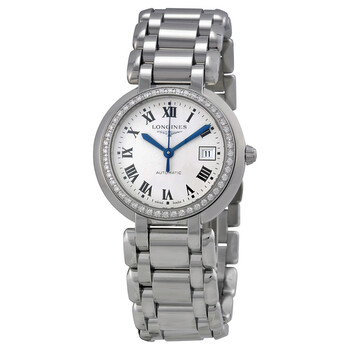 Longines PrimaLuna Silver Dial Stainless Steel Ladies Watch L81114716 L8.111.4.71.6 703200165912 ...