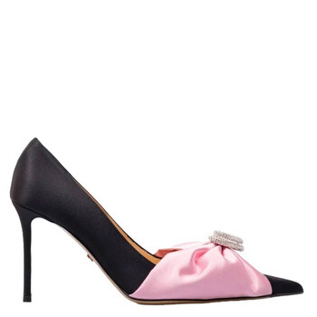 Mach & Mach Double Heart Satin Pumps, Brand Size 36 ( US Size 6 ) FW23 ...