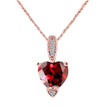 Swarovski Stilla Red Gold-Tone Plated Heart Pendant Necklace 5648750 ...