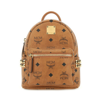 MCM Cognac Ladies Repeat Logo Backpack in Cognac MMKAAVE13CO ...