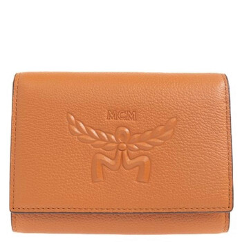 MCM Embossed Logo Small Himmel Trifold Wallet MYSESAC02CO 8809865543682 ...