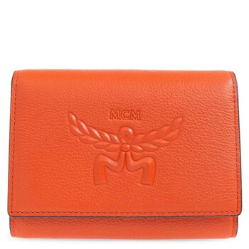 MCM Embossed Logo Small Himmel Trifold Wallet MYSESAC02OQ 8809865538770 ...