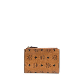 MCM Men's Bifold Zip Card Wallet in Cognac Visetos Original MXSBSVI01CO ...