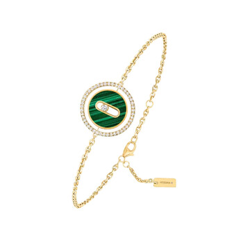 Messika 18k Yellow Gold Malachite Lucky Move Diamond Necklace 10840-YG ...