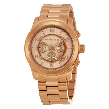Michael Kors Runway Chronograph Quartz Gold Dial Ladies Watch MK7323 ...