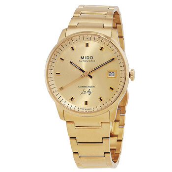 Mido Commander Automatic Yellow Gold Plated Unisex Watch M8429.3.22.13 ...