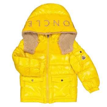 Moncler Boys Bright Yellow Guazy Hooded Down Puffer Jacket, Size 10A ...