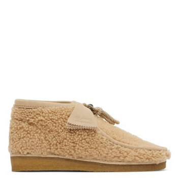 Burberry Shearling-Trim Suede Creeper Boots, Brand Size 40 ( US Size 7 ...