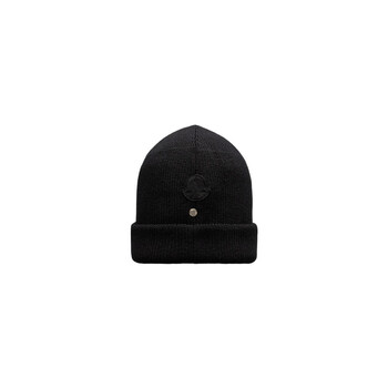 Moncler Detailed Logo Patch Wool Beanie H209Y3B00001-M1131-999 ...