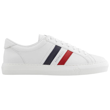 Moncler White New Monaco Low-Top Sneakers, Brand Size 41 ( US Size 8 ...