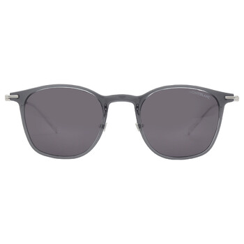 Montblanc Grey Rectangular Men's Sunglasses MB0249S 001 59 889652399119 ...