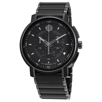 Movado Vizio Black Carbon Fiber Stainless Steel Men's Watch 0606551 ...