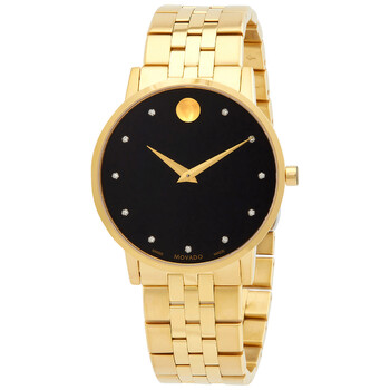 Movado Museum Classic Black Diamond Dial Men's Watch 0607202 ...