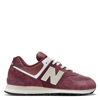 New Balance Men's Maroon 574 Suede Sneakers, Size 10 U574HMG - Shoes ...
