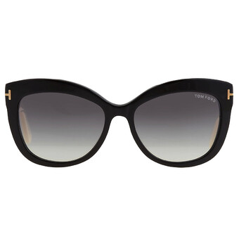 Tom Ford Cara Smoke Gradient Cat Eye Ladies Sunglasses FT0940 01B 56 ...