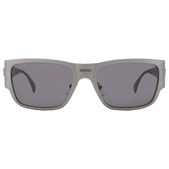 Versace Grey Rectangular Men's Sunglasses VE4406 314/87 56 ...