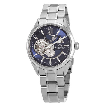 Orient Star Automatic Blue Open Heart Dial Men's Watch RE-AT0001L00B ...