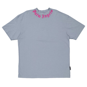 Palm Angels Logo-Print Crew Neck T-Shirt, Size Large PMAA001F24JER00 ...