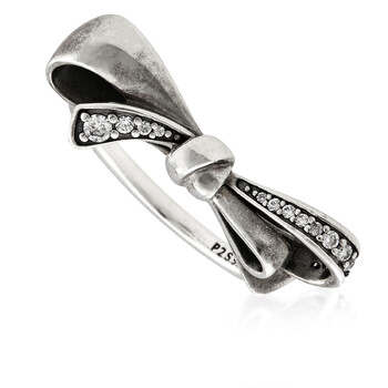 Pandora Ladies Sparkling Bow Ring, Size 54 197232CZ 5700302659429 ...