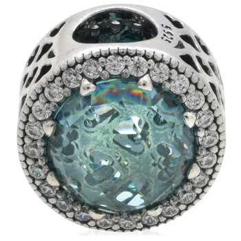 Pandora Ladies Sterling Silver Radiant Hearts, Glacier Blue Crystals ...