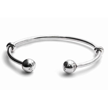 Pandora Moments Sterling Silver Open Bangle, Size Small 596477 ...