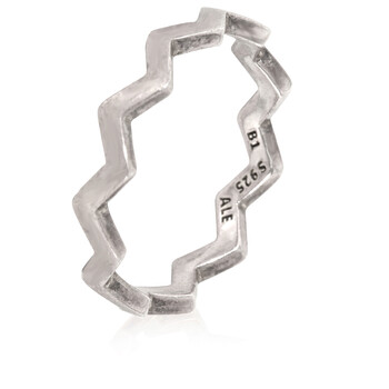 Pandora Polished Zigzag Ring In Sterling Silver, Size 52 197752 ...